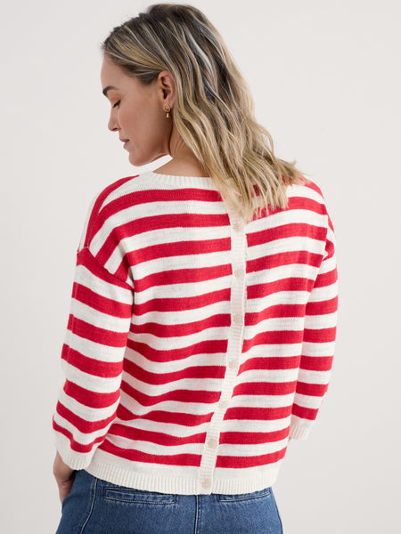 Seasalt Knavock Jumper - Cornish Chalk Scarlet – House of Country