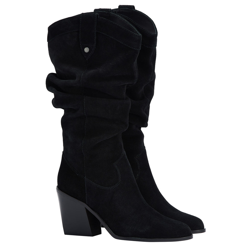 Barbour Corey Western Heel Tall Boot - Black Suede – House of Country