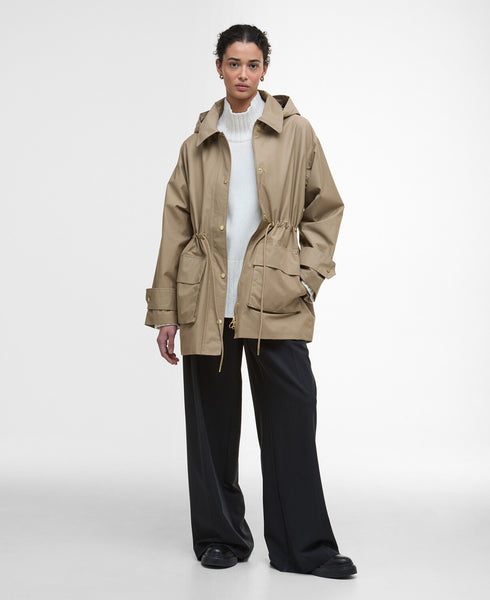 Barbour Fallyn Showerproof Jacket - Military Brown/Hessian Tartan ...