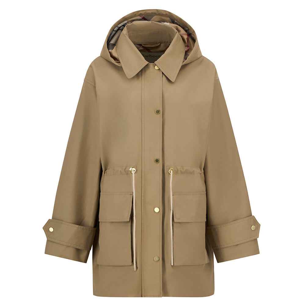 Barbour Fallyn Showerproof Jacket - Military Brown/Hessian Tartan ...